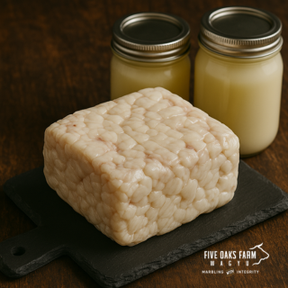 Tallow (Unrendered) - Wagyu Beef Fat – Five Oaks Farm Wagyu